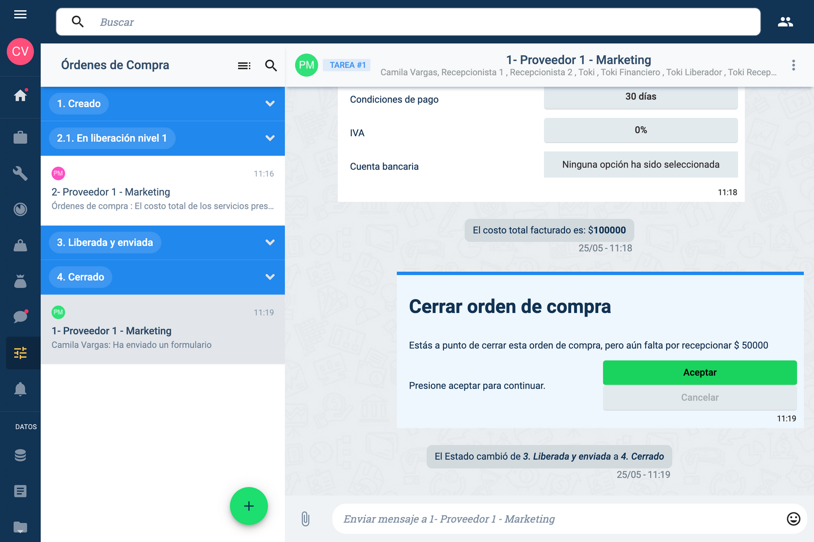 Plantilla para orden de compra... ¿o software?